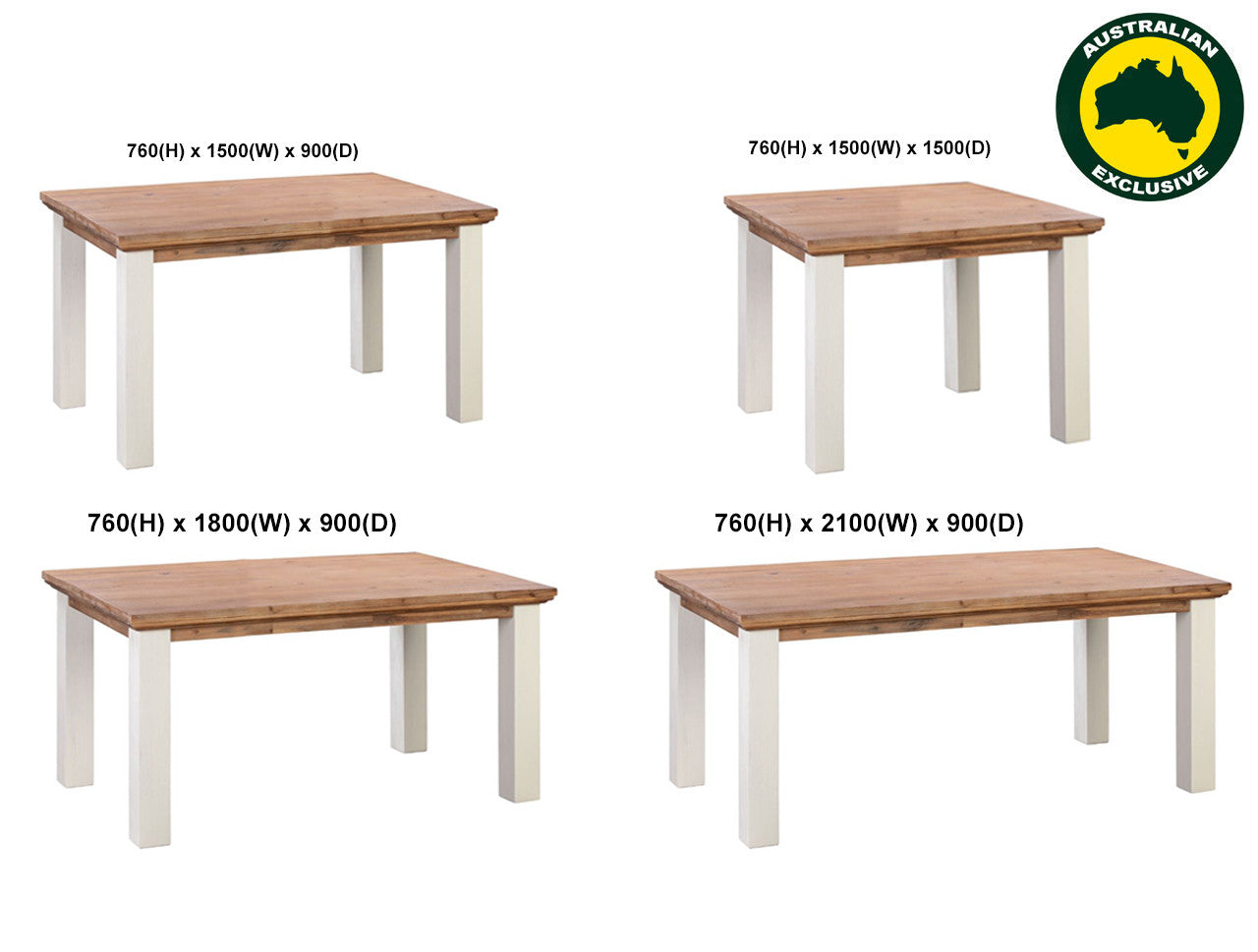 BALMAIN (AUSSIE MADE) DINING TABLE COLLECTION - ASSORTED STAINED / PAI ...