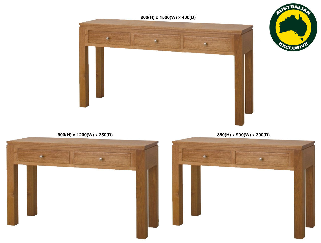 Cameron (AUSSIE MADE) Hall Table With Groove Top Collection - Tassie O ...