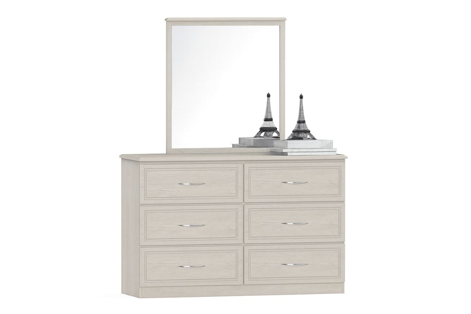 Samira (AUSSIE MADE) 6 Drawer Dressing Table With Mirror - Assorted Co ...