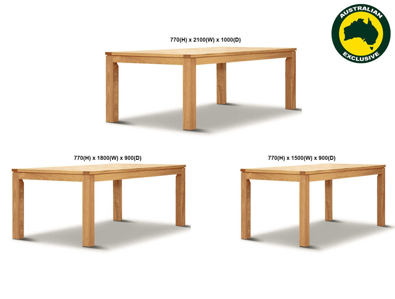 Highland (AUSSIE MADE) Dining Table Collection - Assorted Stained Colo ...