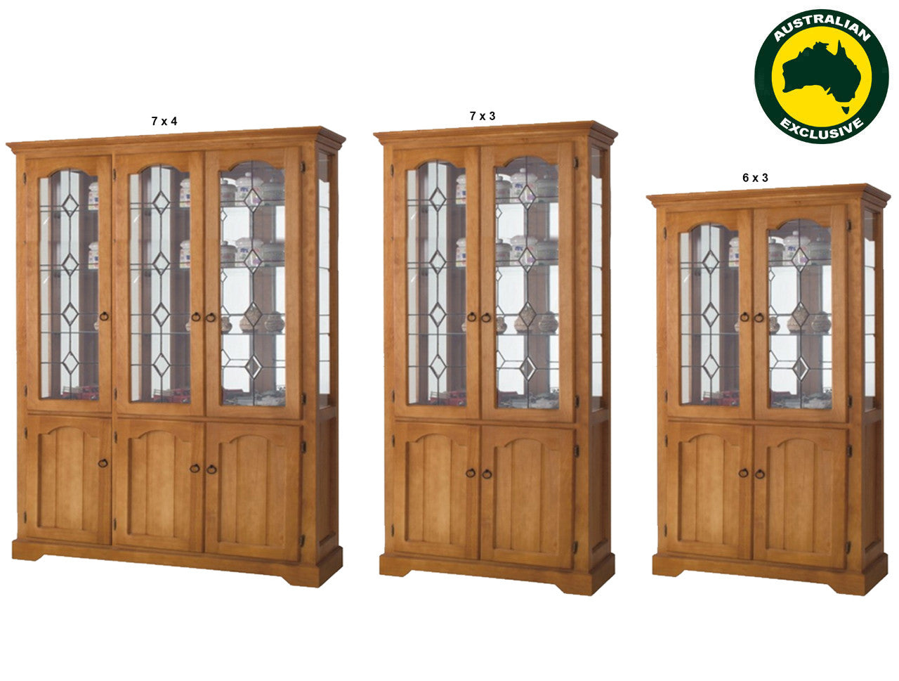 MONTERO (AUSSIE MADE) HIGHLINE DISPLAY (NO LEADLIGHT) CABINET WITH MIR ...